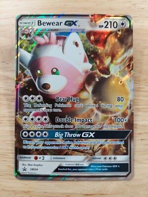 Bewear GX SM34 NM Holo Foil Promo Rare Pokemon Card | eBay