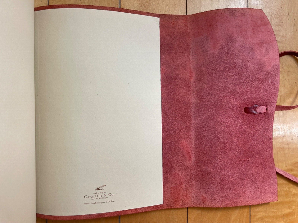 CAVALLINI PAPERS & CO MADE IN ITALY RED LEATHER TRAVEL JOURNAL DIARY ...