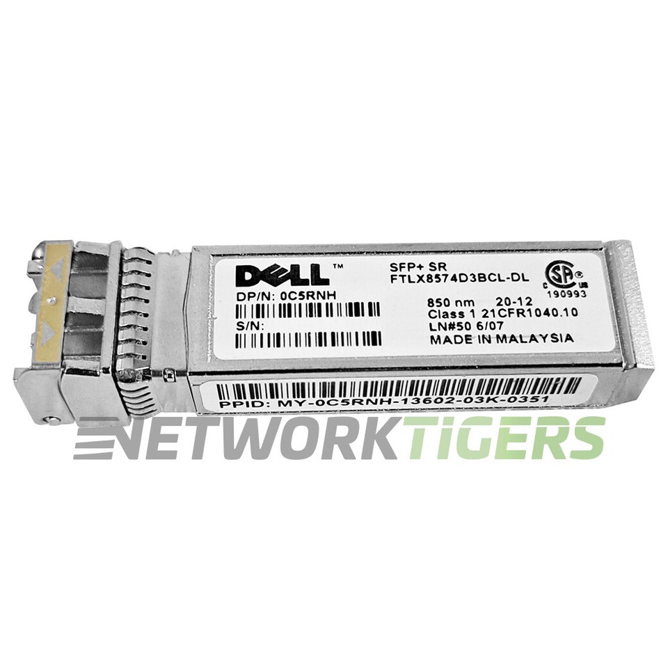 Dell C5RNH BASE-SR 10GB 850nm FTLX8574D3BCL-DL MMF SFP+ Transceiver | eBay