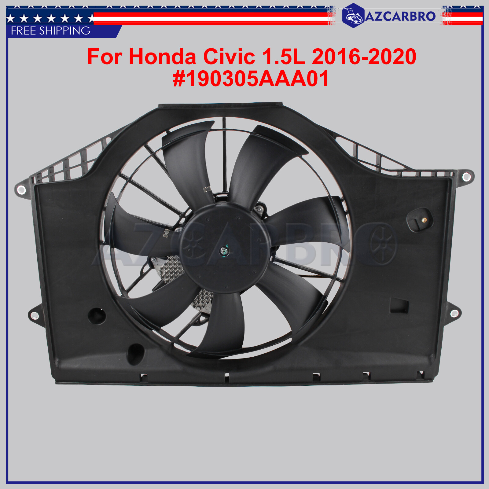 Fit For 2016-2020 Honda Civic 1.5L 190305AAA01 New Radiator Cooling Fan ...