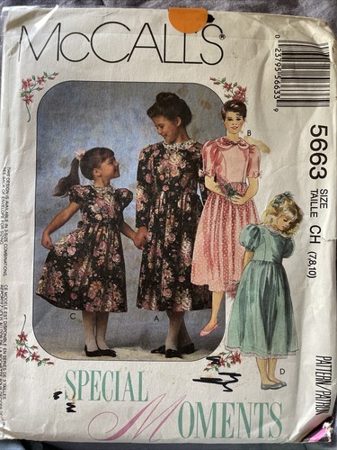 McCall's 5663 Size 7 8 10 Girls' Dress | eBay