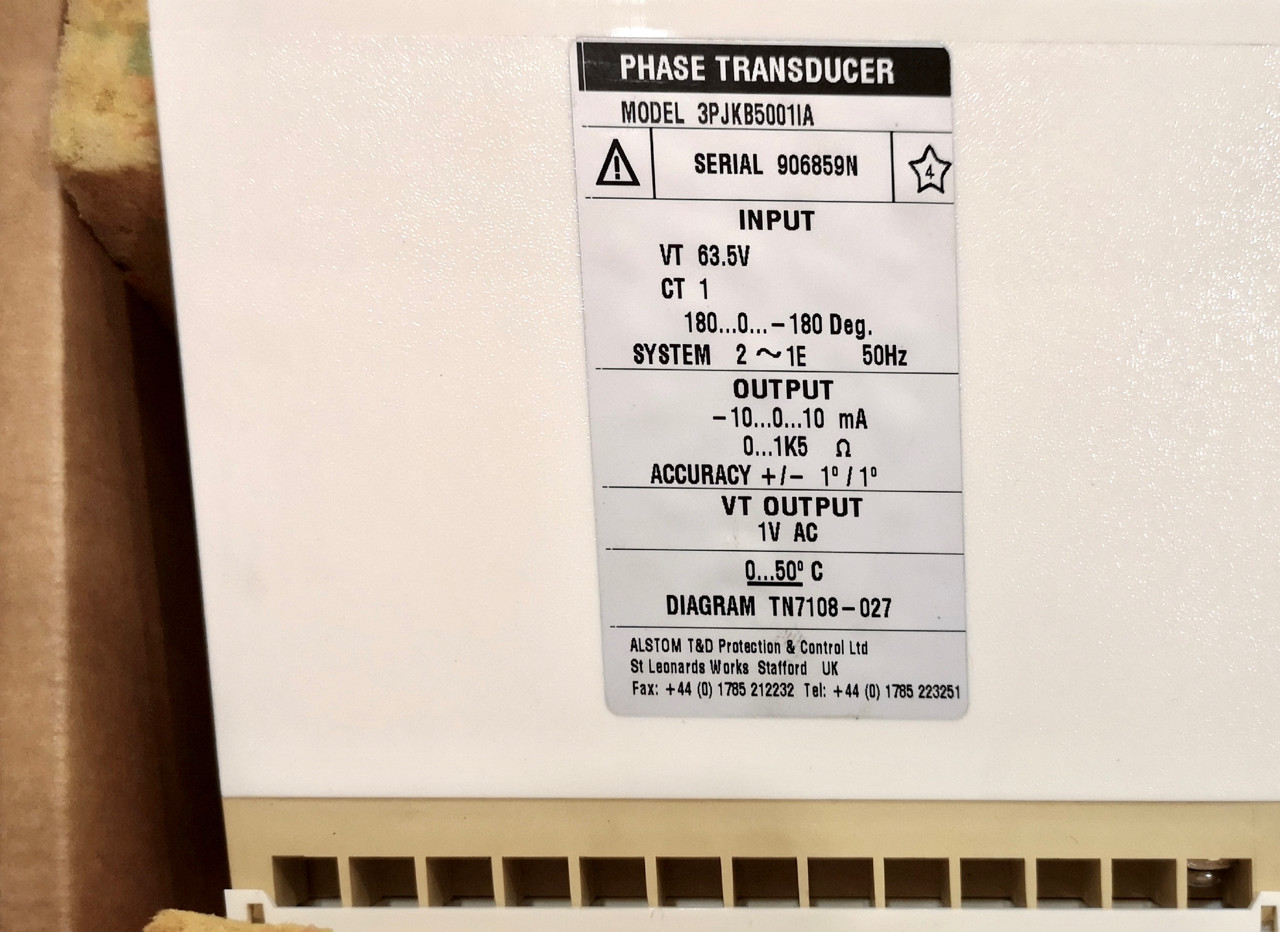 GEC ALSTOM ISTAT 300 3PJKB5001IA PHASE TRANSDUCER STOCK #K2743 | eBay