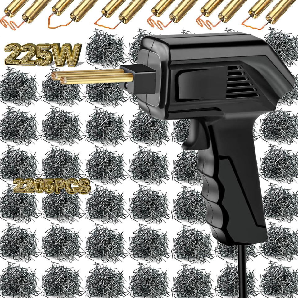 225W Plastic Welder Pro Kit 2205 Staples Soldering Hot Stapler Welding ...