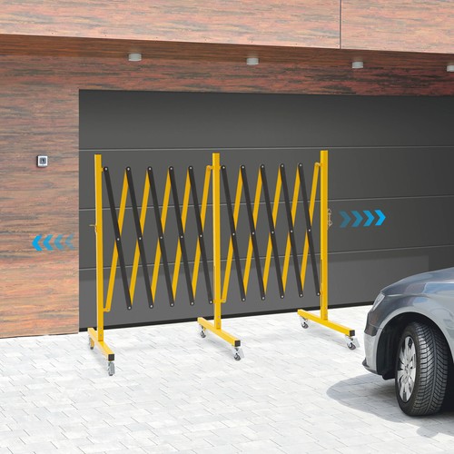 16ft Mobile Safety Barrier Gate+wheels Safety Barrier Retractable ...