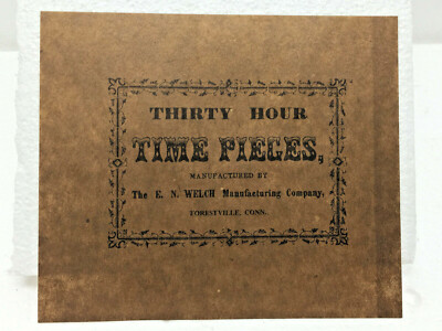 Antique Reproduction E. N. Welch Clock Label | eBay