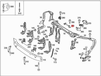 Genuine MERCEDES Hood Safety Catch W251 V251 A209 C209 C219 CL203 ...