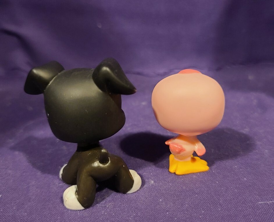 Authentic Littlest Pet Shop LPS 825 826 Sportiest Black Boxer Dog Pink ...