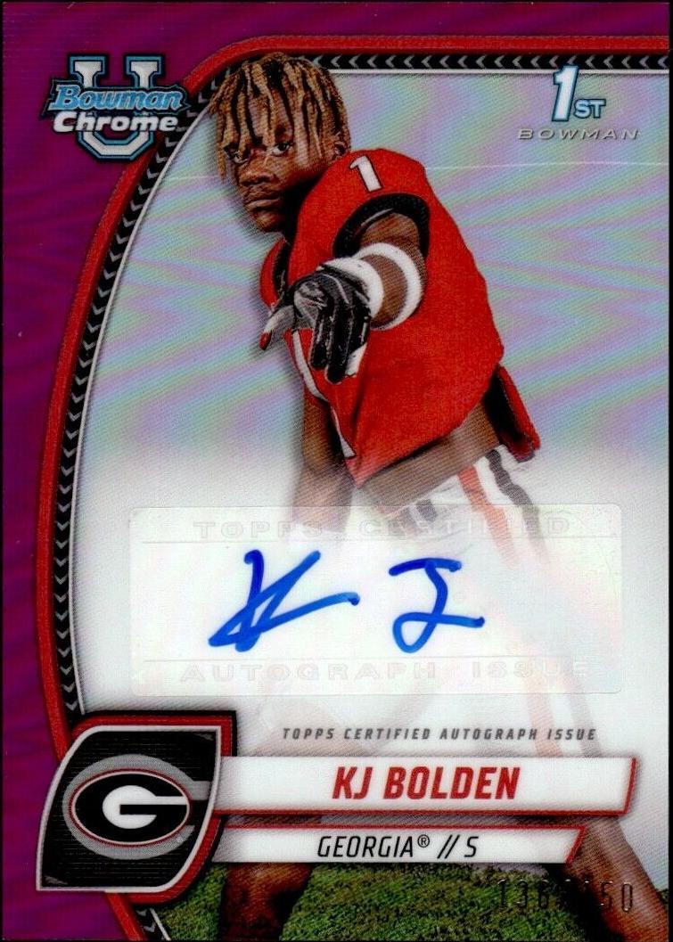 2024 Bowman University Chrome - Chrome Prospect Autographs KJ Bolden # ...