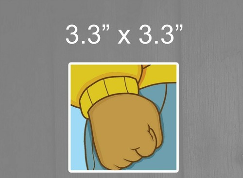 Hey Arthur Fist Meme Funny Car Bumper Sticker Vinyl Decal Joke Macbook ...