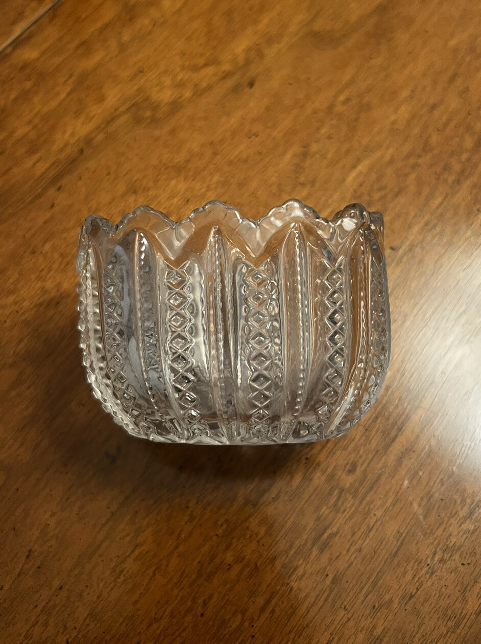 Vintage Small Crystal Oval Shaped Mini Candy Dish Bowl | eBay