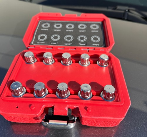 10pcs Master Spline Bit Anti-Theft Wheel Lock Key Lug Nuts Remover Kit ...