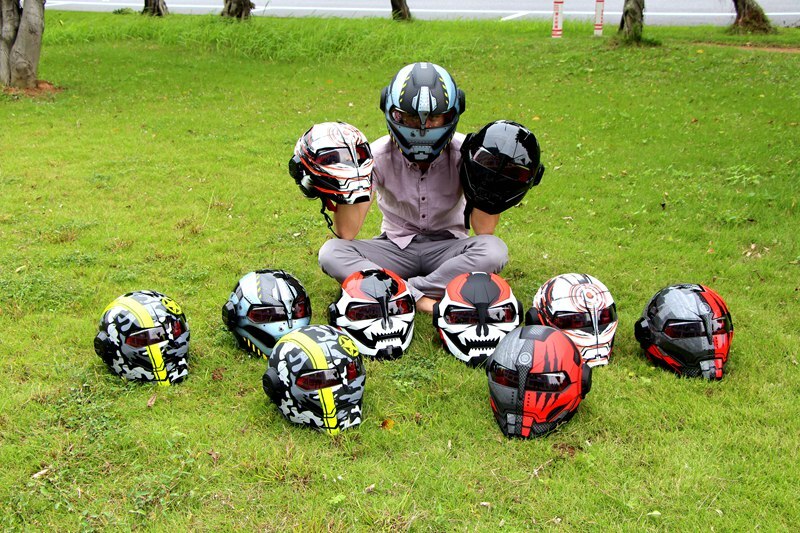 Motobike Full Face Helmet Spider Motorcycle Modular Helmets man Street ...