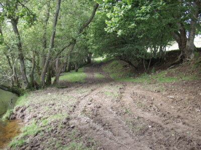 Photo 6x4 Track down to the ford at Rhyd Pont Llogel This well used ...