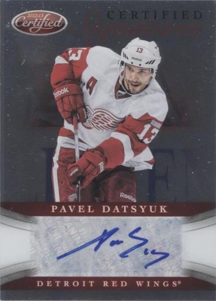 2012-13 Panini Certified - Certified Signatures #CS-PD Pavel Datsyuk ...