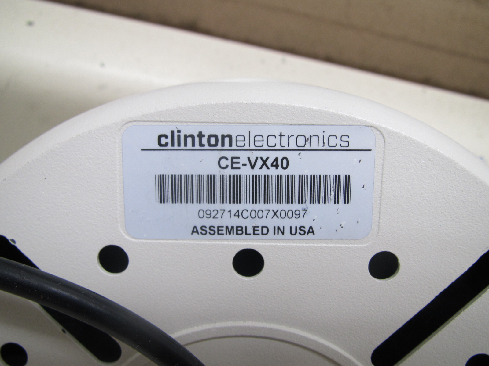 Lot Of 2 Clinton Electronics Vandal Proof Dome Security Camera P/N: CE-VX40 | eBay