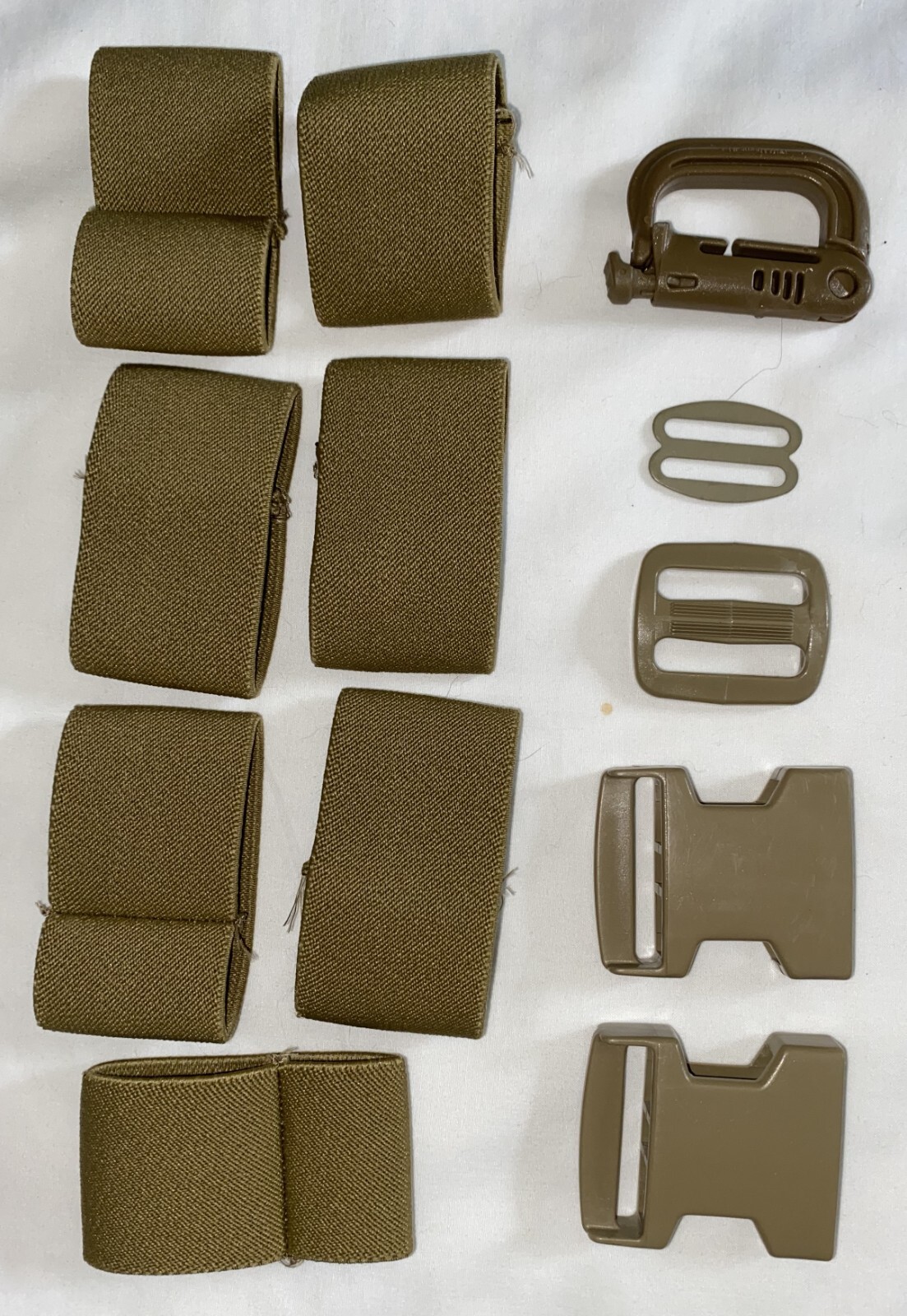 US Military field strap repair asstd parts locking D-ring buckle ...