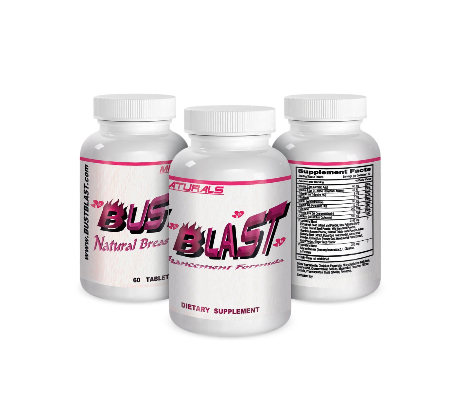 BUST BLAST breast Enlargement, Enhancement Pills for Fuller Firmer Big ...