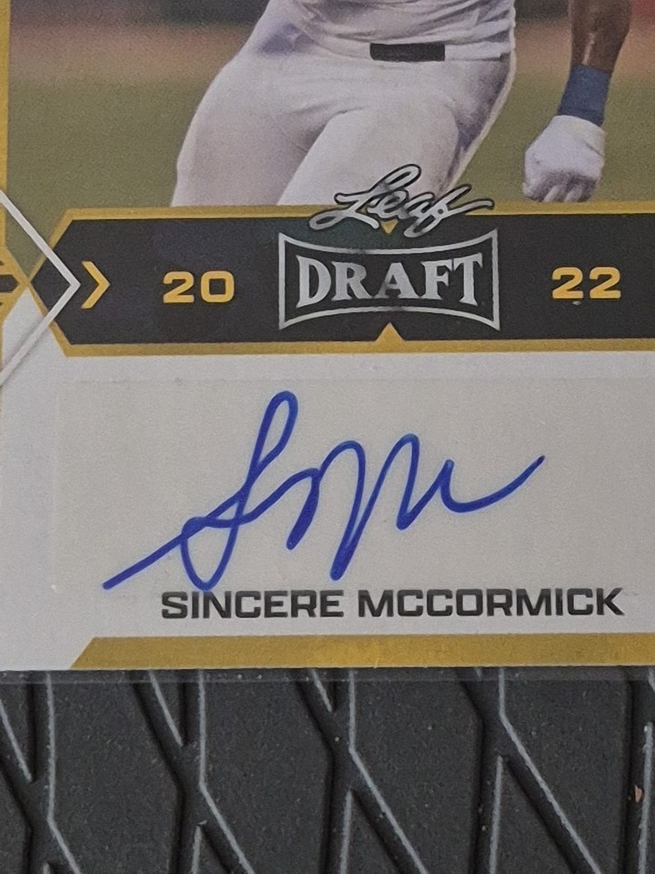 (AUTO) Sincere McCormick 2022 LEAF DRAFT Football Card | eBay