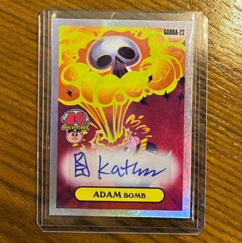 Rare Adam Bomb Garba-22 Auto! 2025 Chase Worst Of Garbage Pail Kids ...