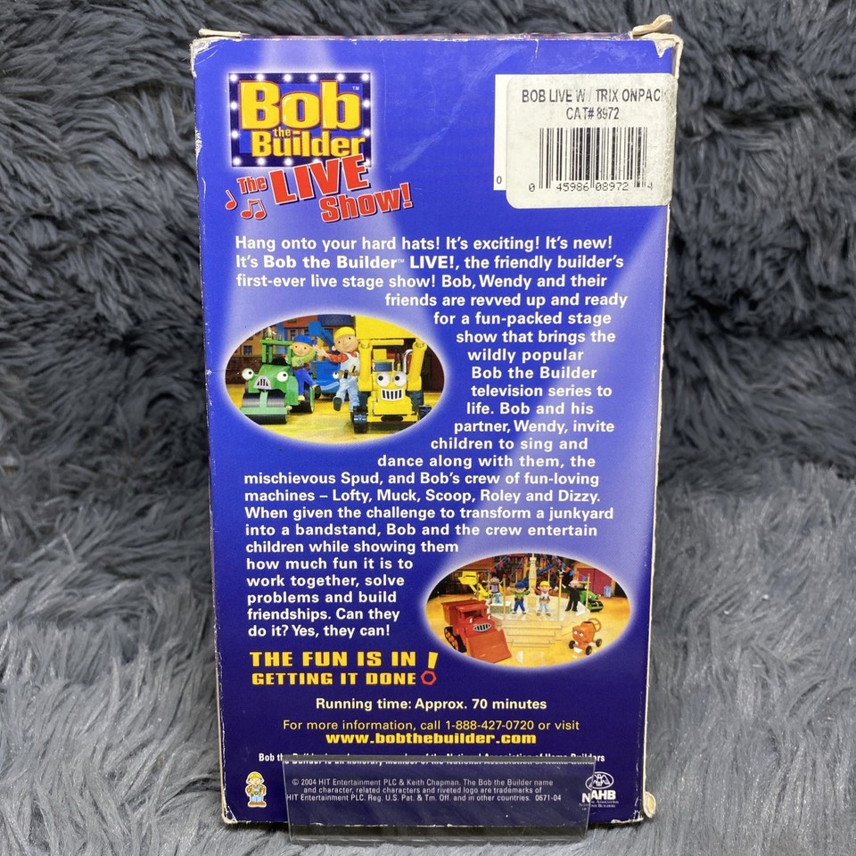 Bob the Builder: The LIVE Show! VHS Tape 2004 Slipsleeve Never Seen On ...