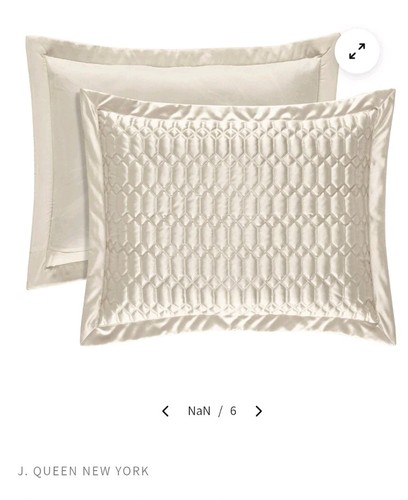 J.Queen NY Satinique Quilted Pillow Sham 20 X 36 Inch - King Pillow ...