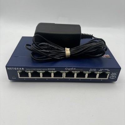 NETGEAR GS108 ProSafe (GS108-400NAS) 8 Port Standalone Gigabit Ethernet ...