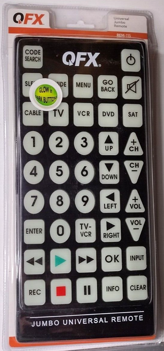 QFX REM115 Jumbo 81 Universal Remote Control for sale online | eBay