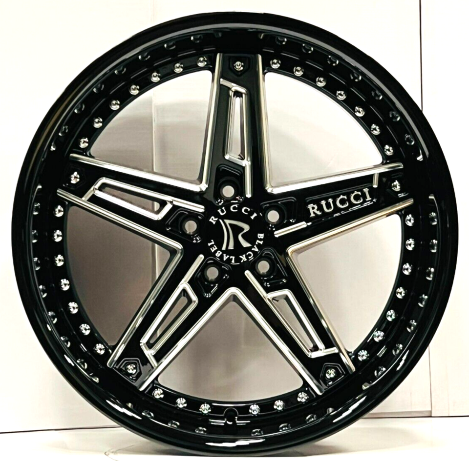 20X8.5 RUCCI BLACK LABEL BOLT PATTERN 5X112 MERCEDES / AUDI | eBay
