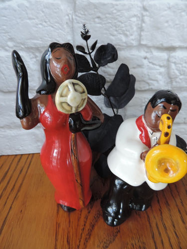 Vtg MCM Jazz Singer Saxaphone Player Salt & Pepper Shakers RARE | eBay