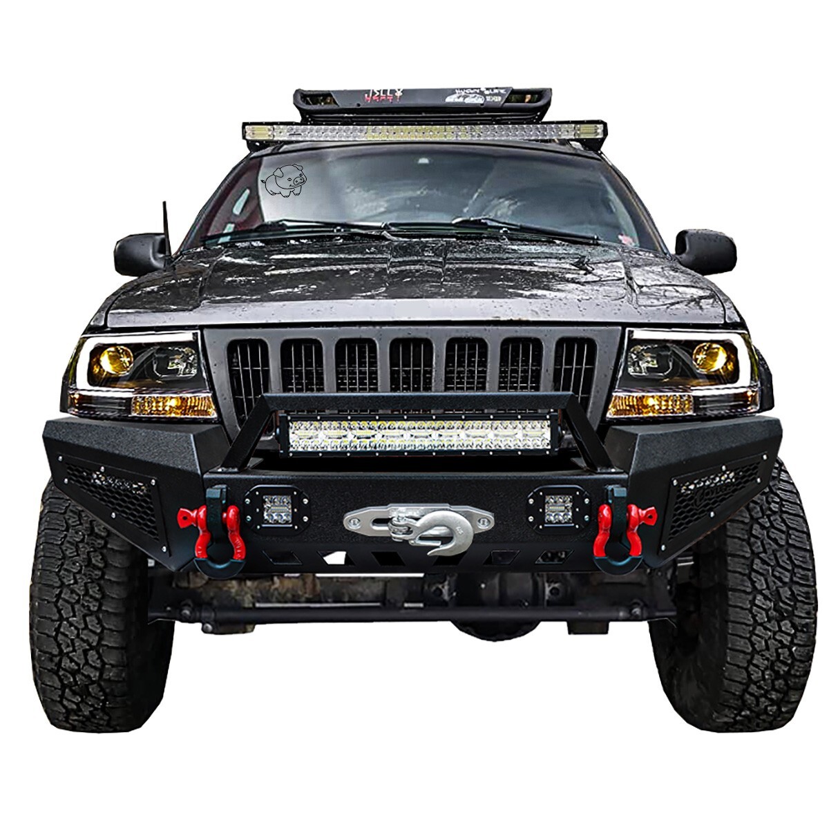 For 1999-2004 2nd Gen Grand Cherokee WJ Front Bumper W/Winch Plate and ...