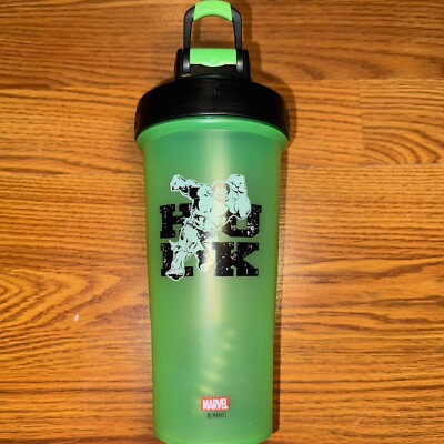 Marvel HULK 28oz Green Classic BLENDER BOTTLE Fitness Gym Protein ...
