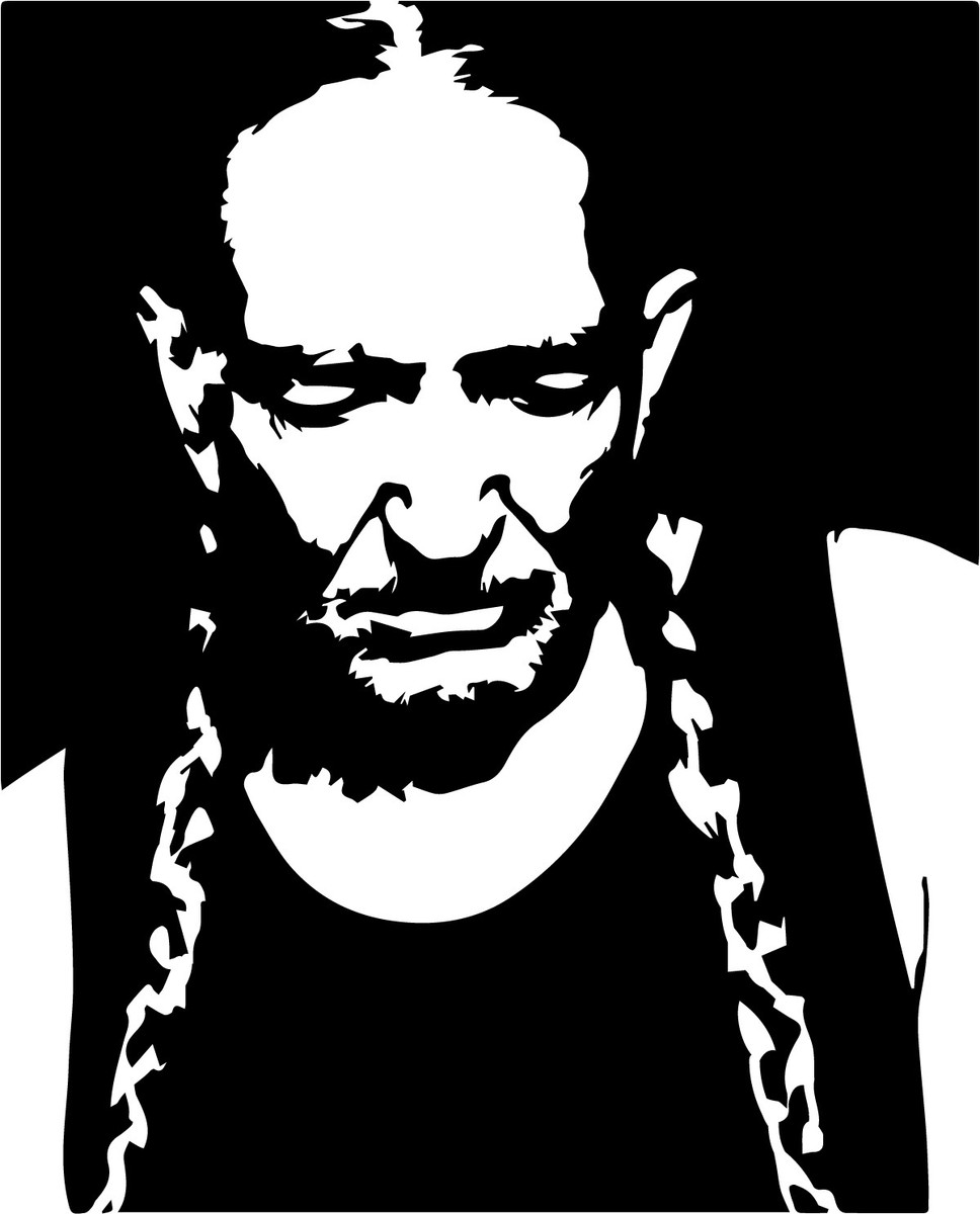 Willie Nelson Line Art Willie Nelson Sticker
