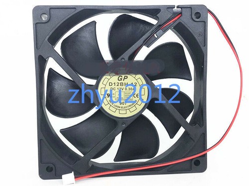 1Pcs GP D12BH-12 12025 12CM 12V 0.30A Chassis Power Cooling Fan 2-wire ...