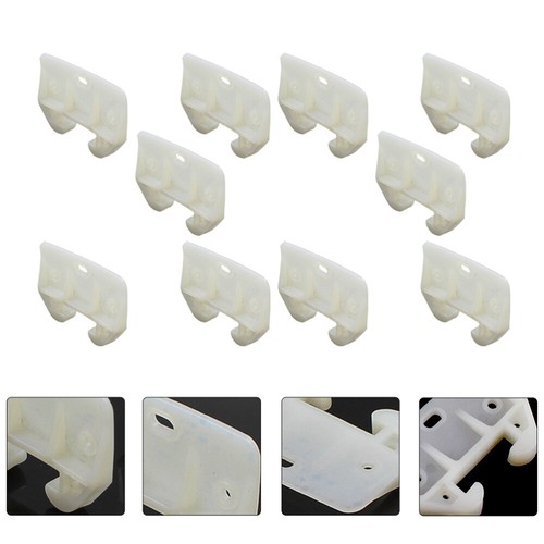 10 Pcs Plastic Latch Drawer Slide Replacement Parts Track Guides | eBay