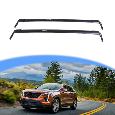 220LBS 2X Roof Rail Rack for Cadillac XT4 XT6 2020-2025 Aluminum Black ...