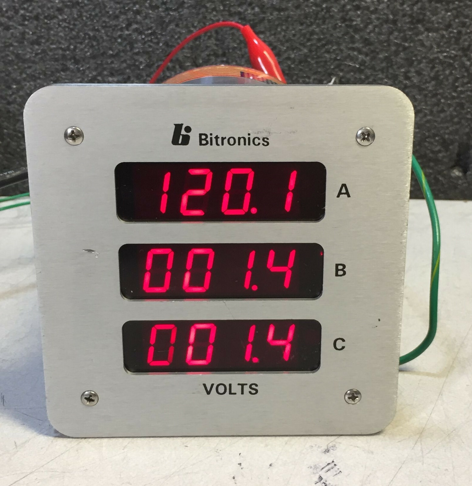Bitronics 3-phase WYE Voltmeter, 4-Wire, 115 Vac, 0-1 mA dc | eBay