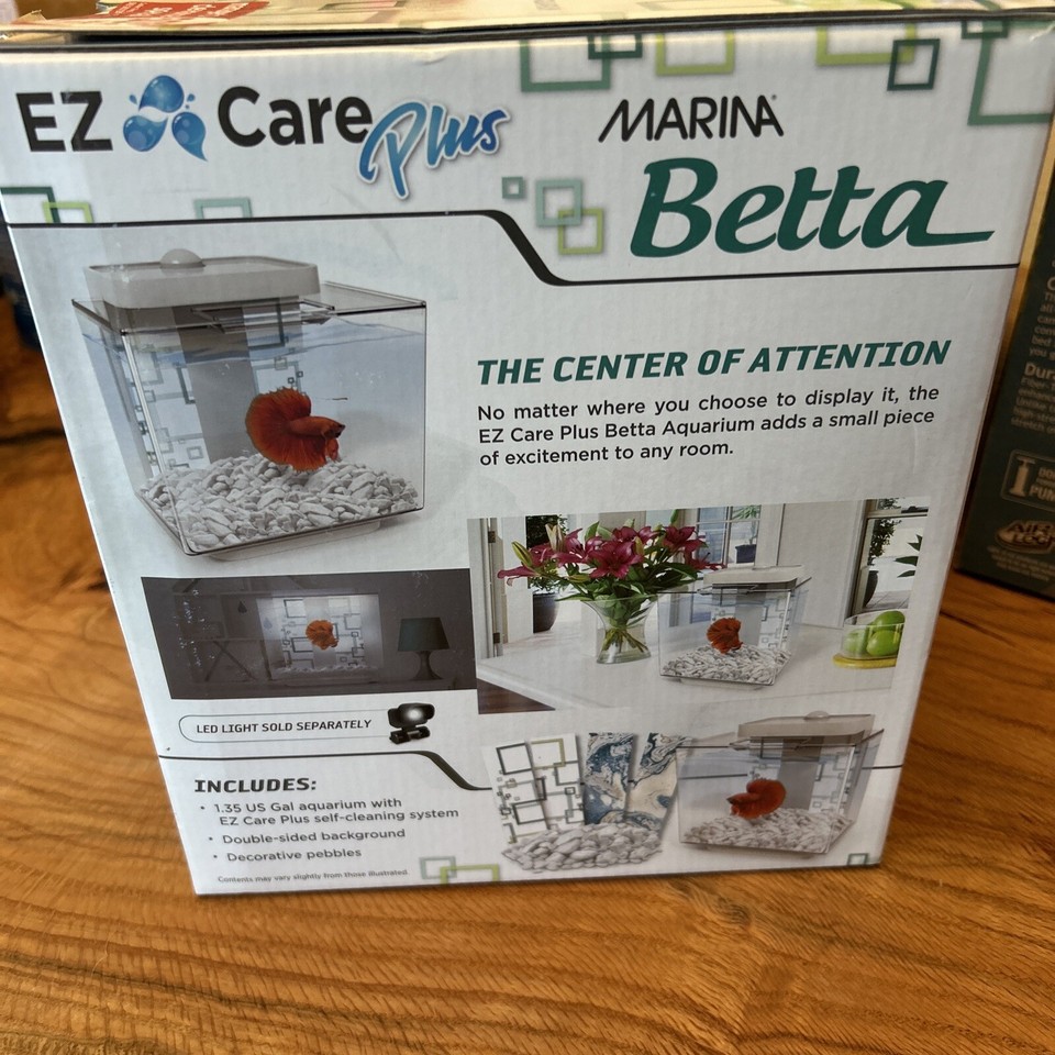 Marina Betta EZ Care Plus Aquarium Kit 1.35 Gallons | eBay