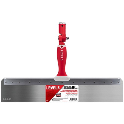 LEVEL5 18" Offset Drywall Taping Knives, Stainless Steel w/ Stiff Blade ...