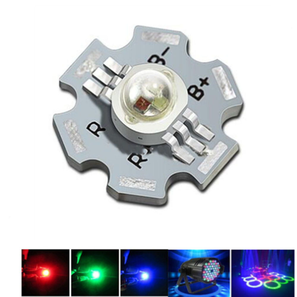 1-100pcs x 3W RGB Color 6pin LED Chip LED Light Lamp Part With 20mm ...