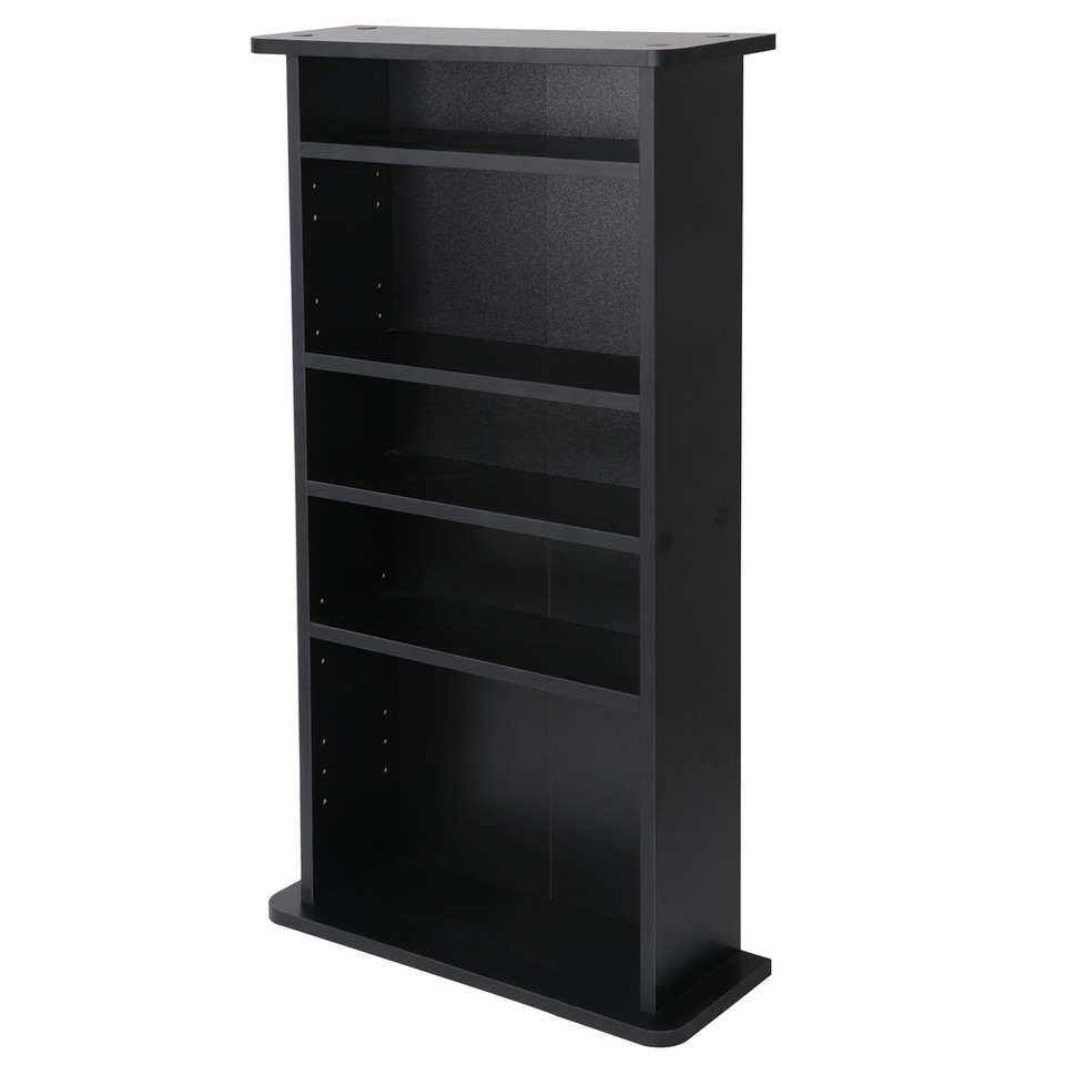 Shelf Multimedia Storage Cabinet Organizer Movie Tower Stand CD DVD ...