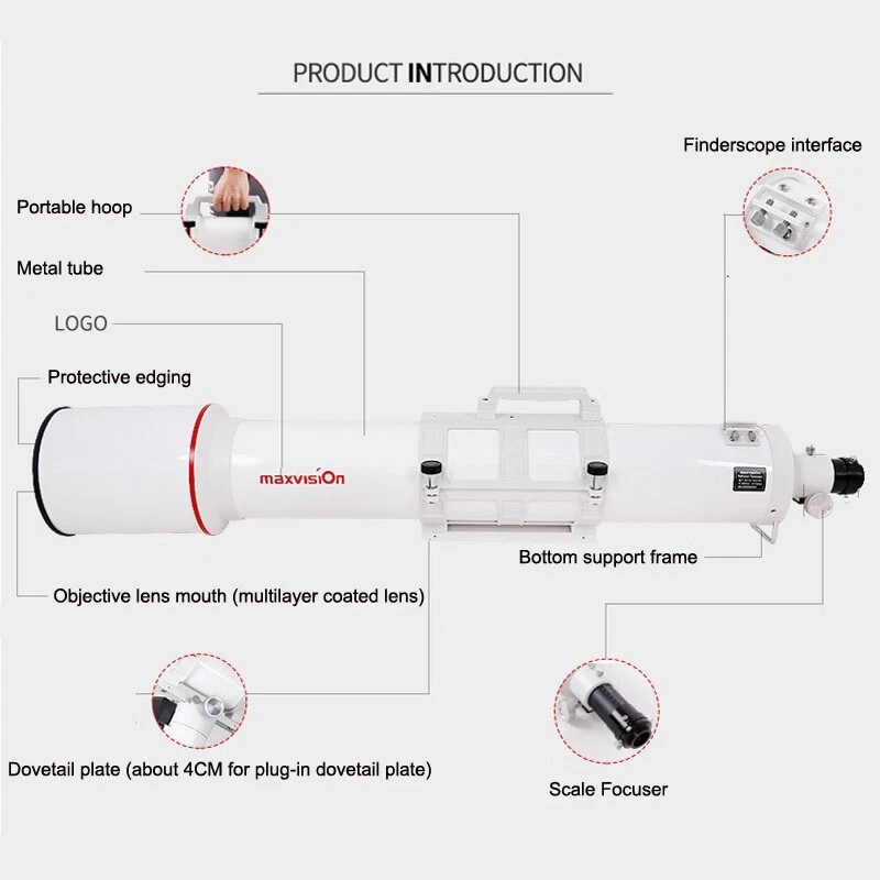 Maxvision 152/1200 Professional refractor OTA -HD planetary observation ...