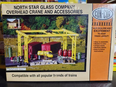 CON-COR NORTH STAR GLASS COMPANY OVERHEAD CRANE & ACCESS. HO SCALE ...