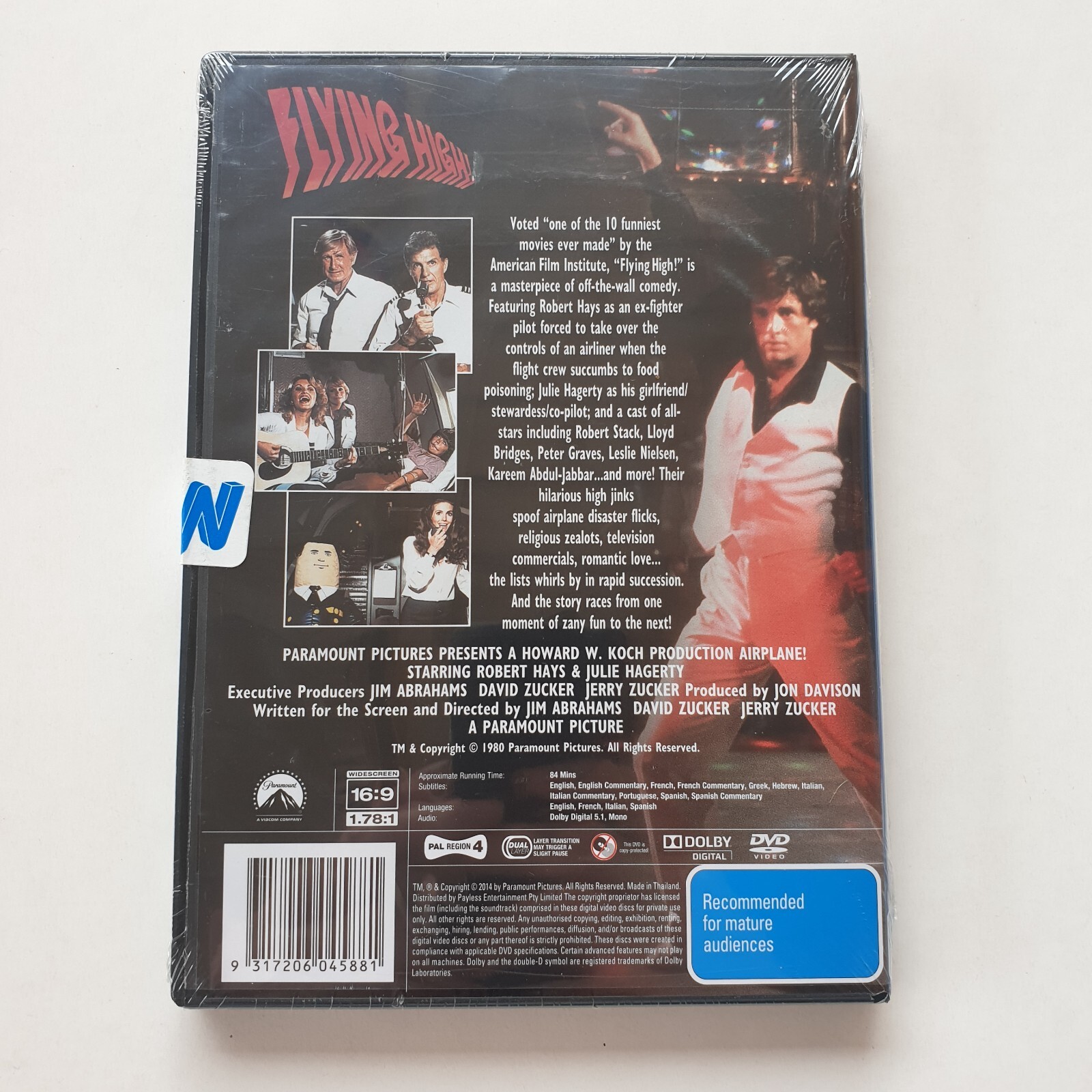 Flying High (DVD, 1980) PAL Region 4 (Airplane!) Leslie Nielsen, Robert ...