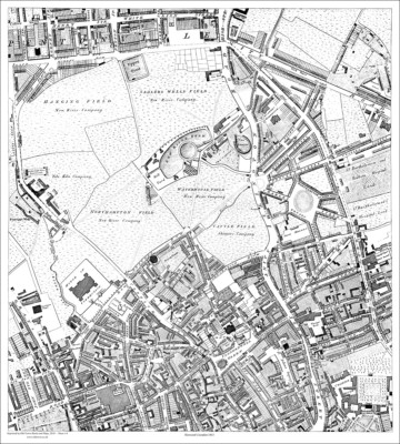 Clerkenwell - London map 1813, 1-4 | eBay