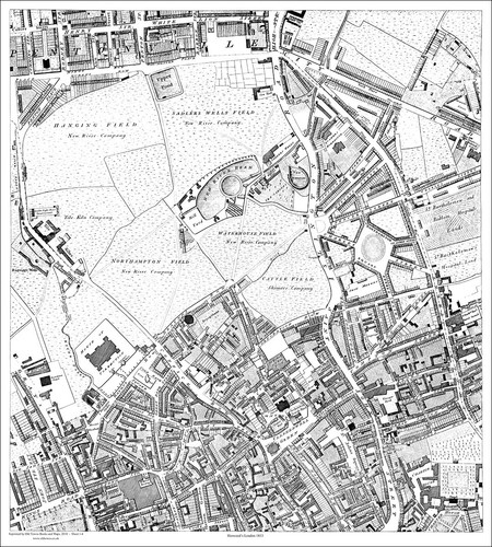 Clerkenwell - London map 1813, 1-4 | eBay UK