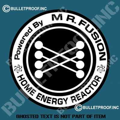 POWERED BY MR FUSION DECAL STICKER FUNNY NOVELTY DECALS STICKERS RALLY ...