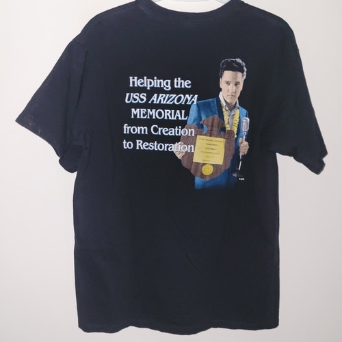 Elvis Presley Pearl Harbor USS Arizona Memorial T-Shirt Men's Size ...