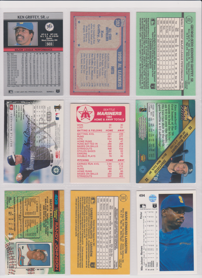 SEATTLE MARINERS SET CUSTOM CHRISTMAS, FATHER'S DAY, BIRTHDAY 9 CARD ...