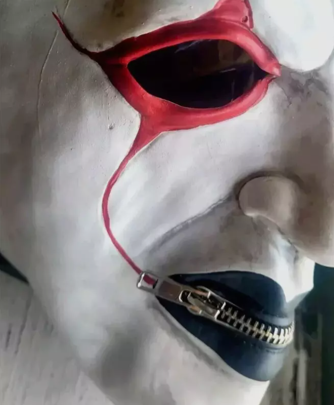 Vintage Horror Killer Face Mask Latex Scary Halloween Jim Root Cos 1:1 ...