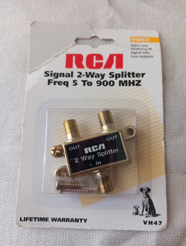 Genuine RCA Signal 2-Way Splitter (VH47) 75 OHM NEW (Freq 5 to 900 MHZ ...